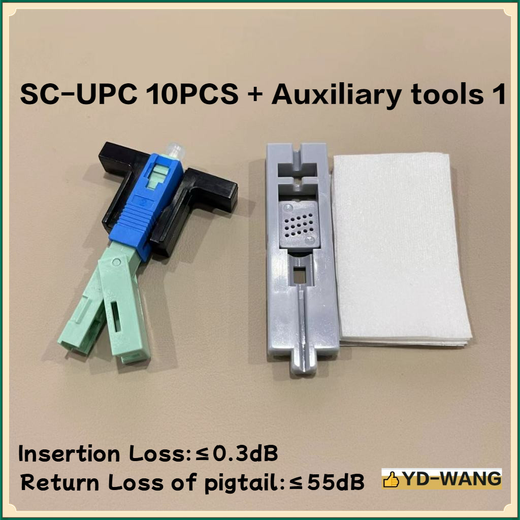 10PCS SC APC SC UPC SM Single-Mode Optical Connector FTTH Tool Cold Connector Tool Fiber Optic ...