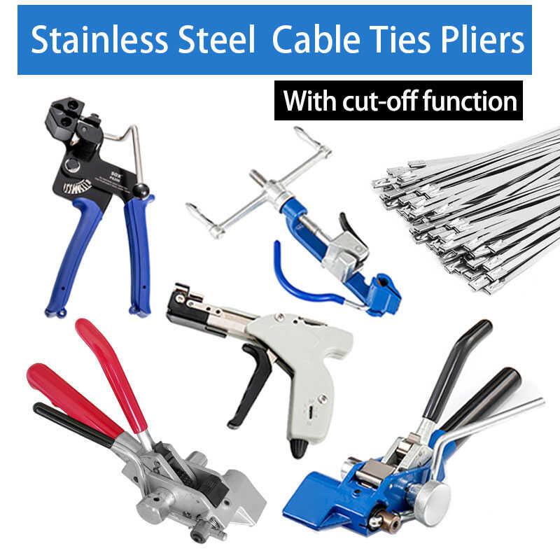 Stainless Steel Tie - High Quality Fastening Strap Cutting Tool Self-Locking Tensioner Cable ...