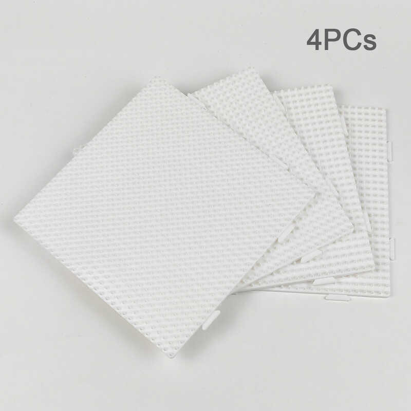 4Pcs 5Mm Hama White Pegboard Template Pixel Art Iron Puzzle Square Tool ...