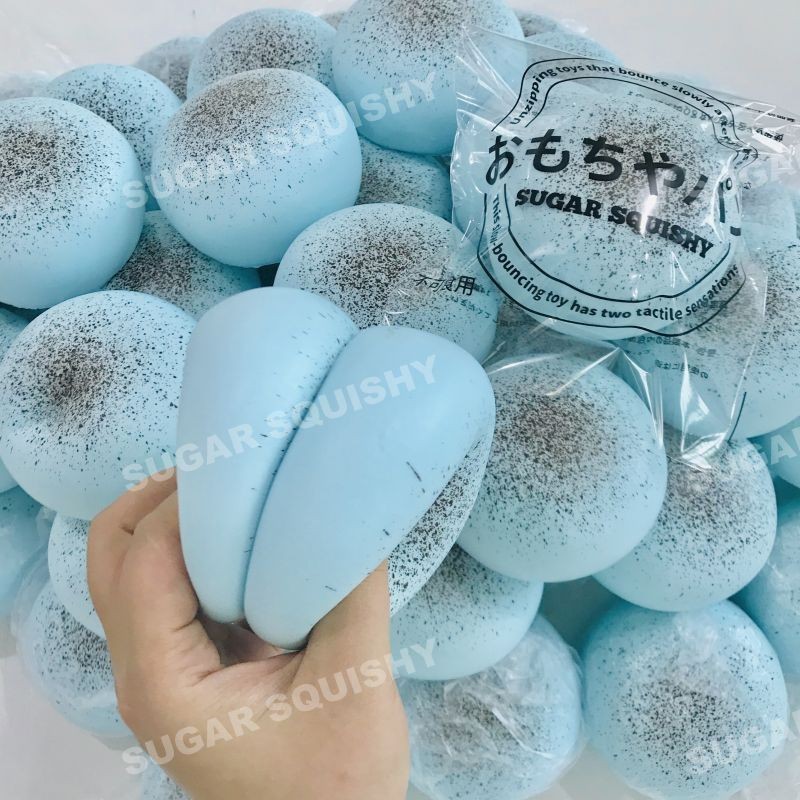 Sugar Squishy Blue Pockmarked Buns Slow Rebound Pinch Decompression ...