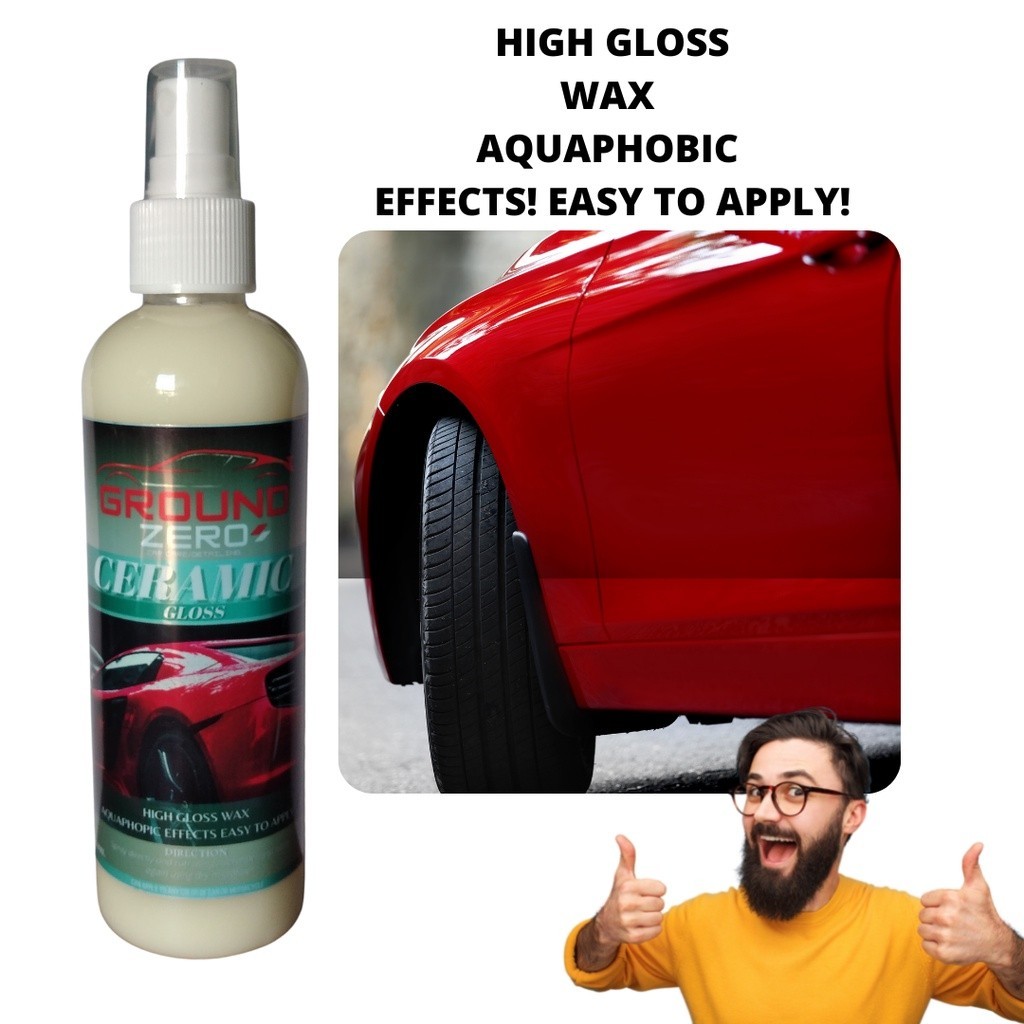 ♈ Ground Zero Ceramic Gloss Wax Hydrophobic wax (for car body wax 250ml ...