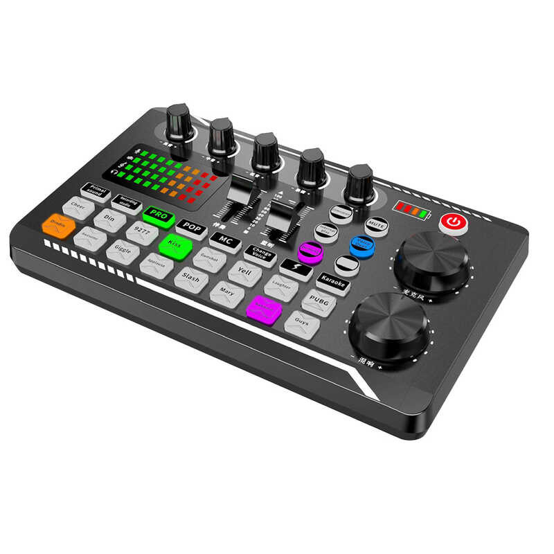 Microphone Card Kit 16 Effects Recording Sound Audio Mixer Console ...