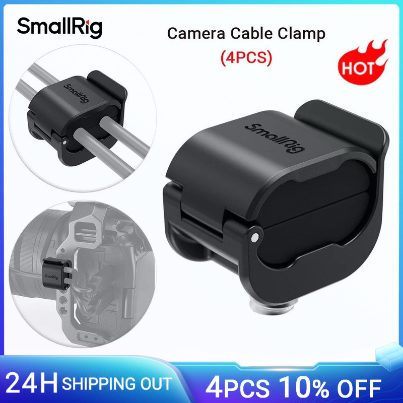 SmallRig Camera Cable Clamp (4 pcs) for HDMI / SDI / Microphone Cable DSLR Camera Cable Lock ...