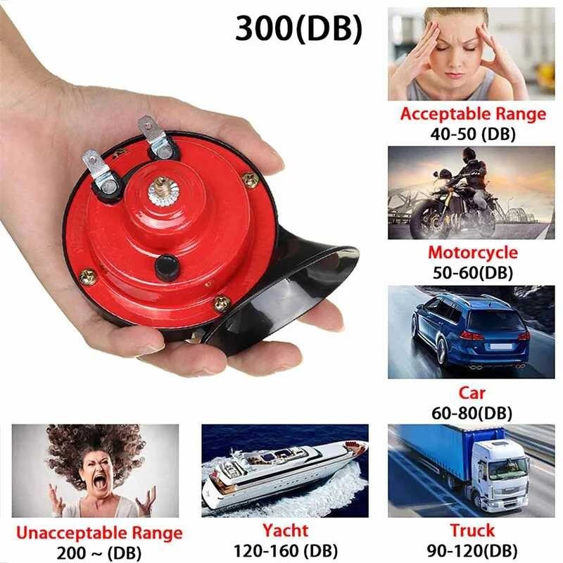 300Db Universal Loud Car Air 12V Trumpet Motorcycle For Truc Vehicle ...