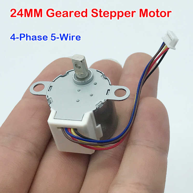 Mini 24Mm Stepper 4-Phase 5-Wire 24Byj DC 5V Micro Step Geared Motor ...