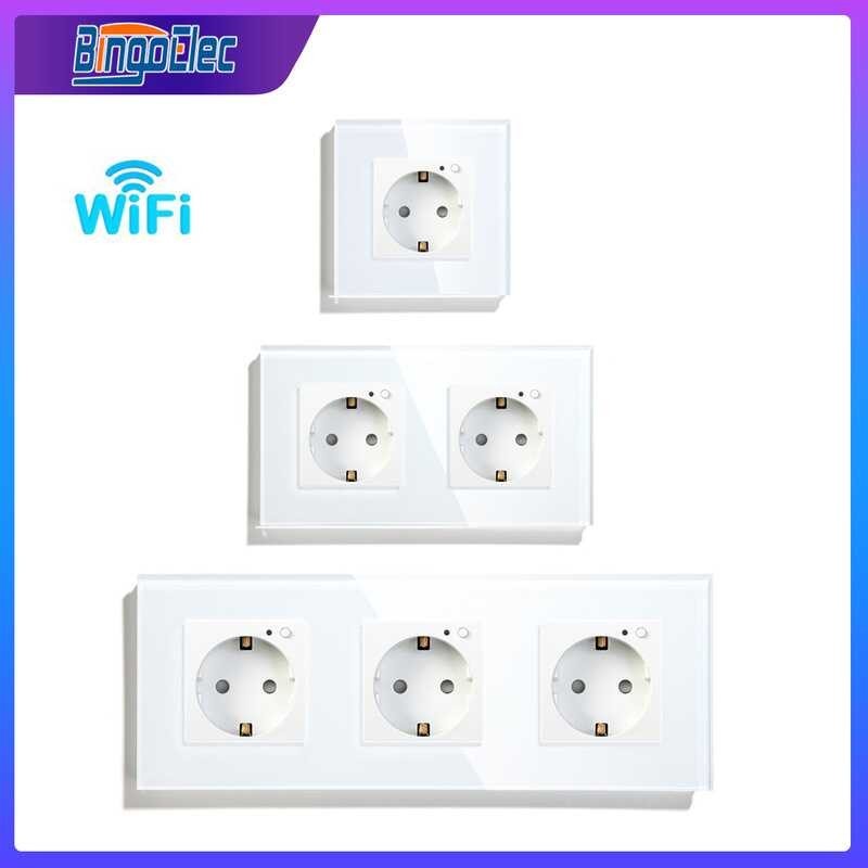 Wifi Socket BINGOELEC EU Wall Plug16a Socket Electrical Sockets White ...