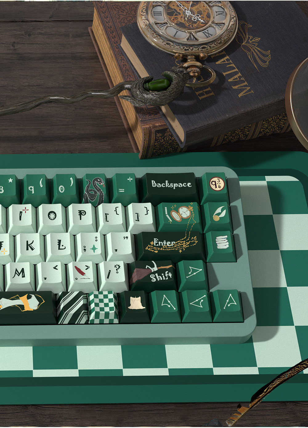 Slytherin Keycaps Original Cherry Profile PBT 138/158 Keys Keycap Five ...