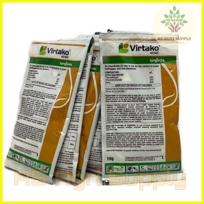 ♒ ☢ ∈ Virtako 40 WG Insecticide( 10grams sold per pack ) | Shopee ...