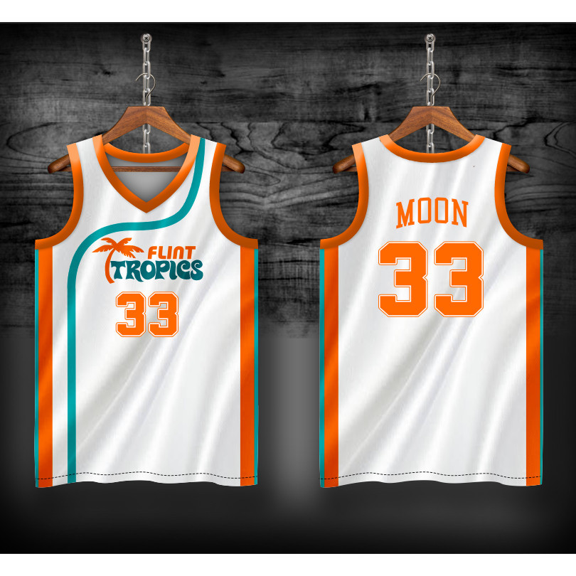 FLINT TROPICS BASKETBALL JERSEY | JACKIE MOON #33 | FULL SUBLIMATION ...