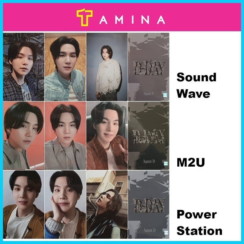 BTS SUGA Agust D 'D-DAY LUCKY DRAW (Sound Wave, M2U, Power Station) | Shopee Philippines
