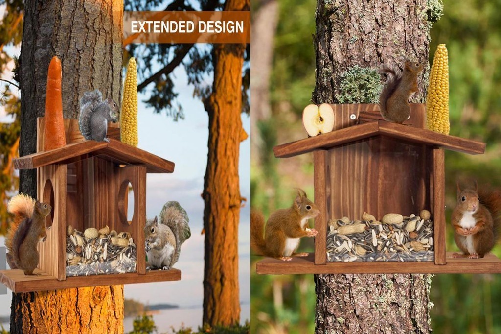 Vip Easy to Install Squirrel Feeder Wide Diameter Feeding Chamber for ...
