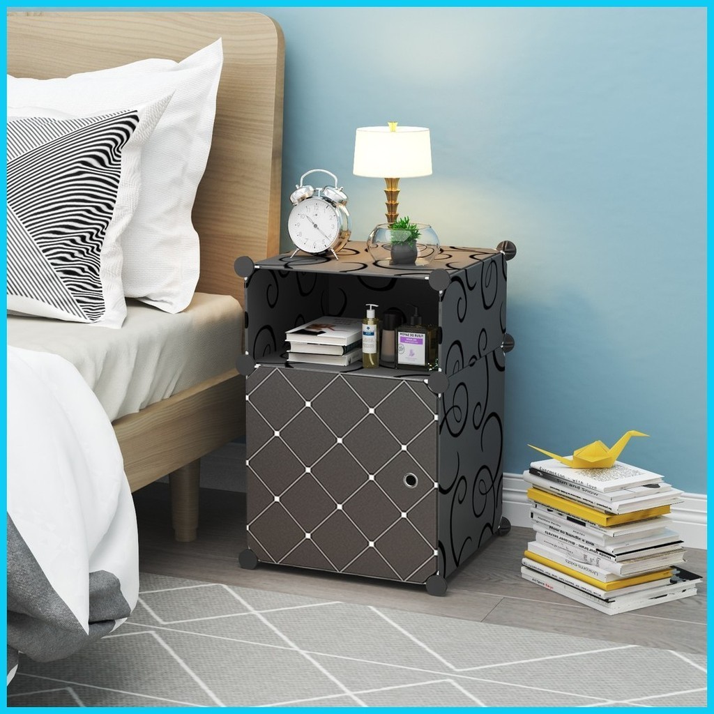⊙ Mini Bedside table Storage Cabinet Organizer Drawer Book Case Clothes ...