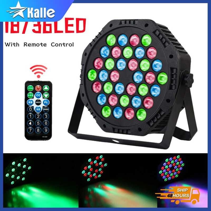 36W 36 Stage RGB Light DMX512 Master Slave LED Flat DJ Equipment Controller With Remote Control ...