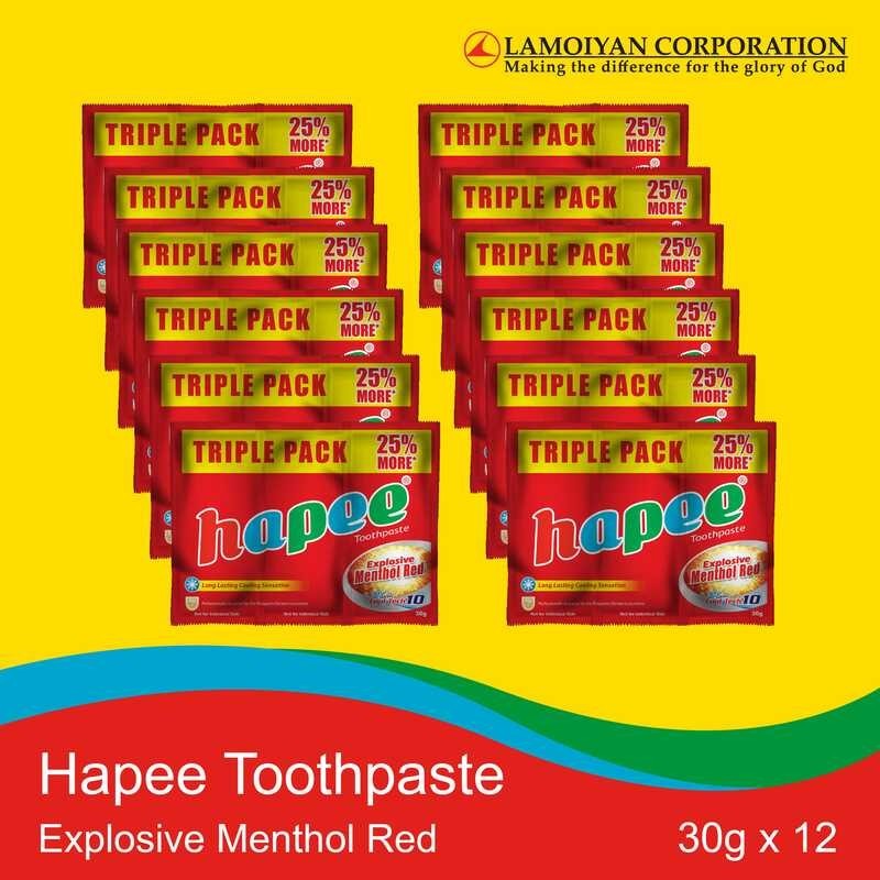 2025 Hapee Toothpaste Explosive Menthol Red 30g x 12 | Shopee Philippines