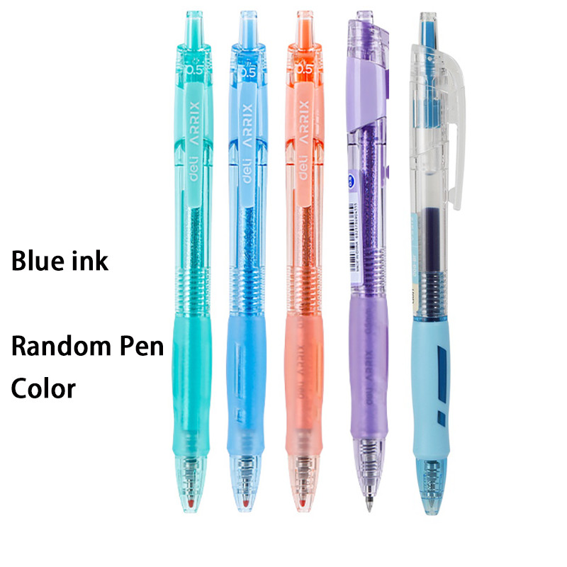 Deli Gel Pen 0.5mm EG09 12PCS Press Sign Pens Student Writing ...
