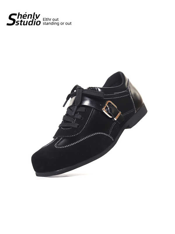 SHEN STUDIO black flat bottomed German training shoes for both men and ...