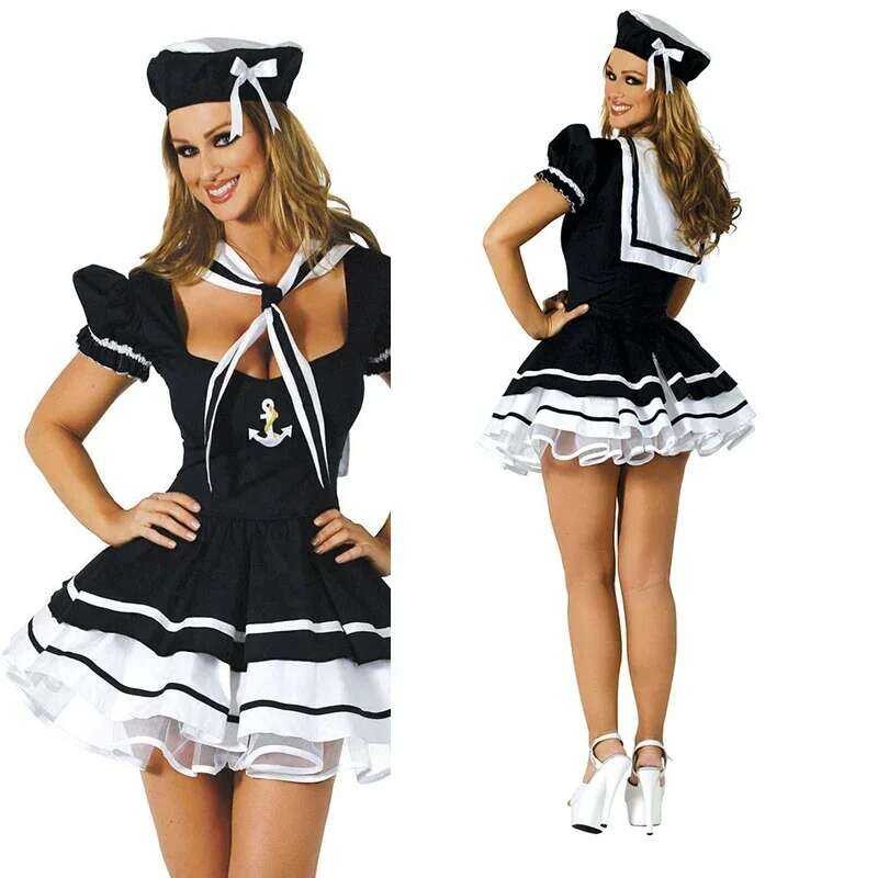 Tt Lady Carnival Sailor Suit Naval Costume Halloween -Up Girl Nightclub ...