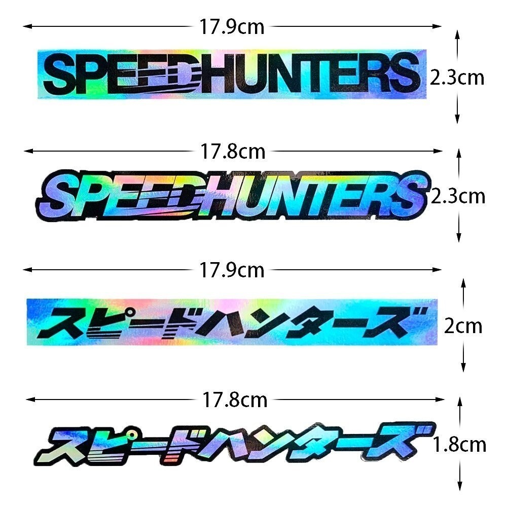 SPEEDHUNTERS/スピードハンターズ Reflective Stickers Motorcycle Car Scooter ...