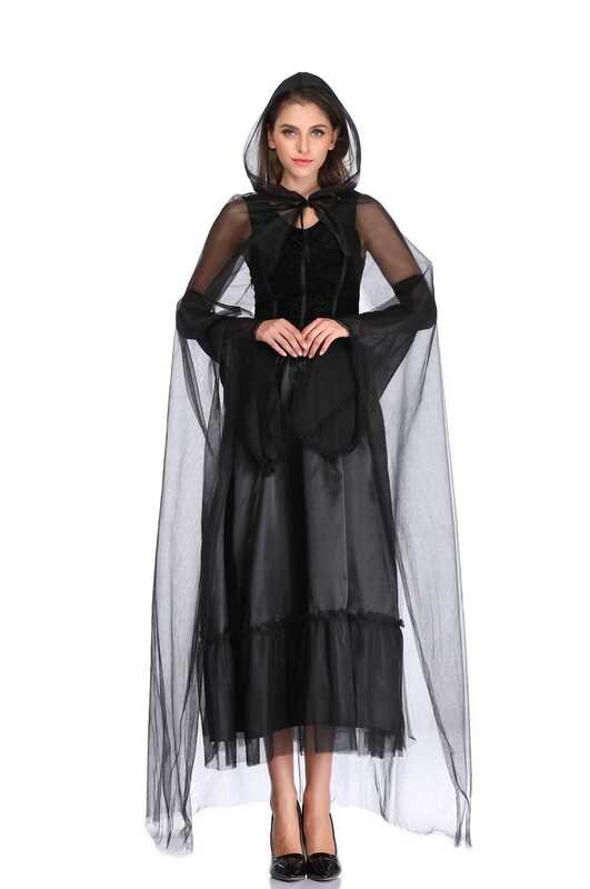 witch cloak, vampire, dark witch cosplay costume, performance costume ...