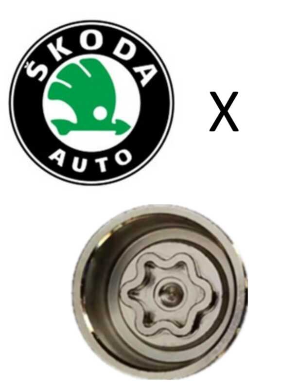 Skoda Locking Wheel Nut Key Letter X, Code 779 With 17Mm Hex | Shopee ...