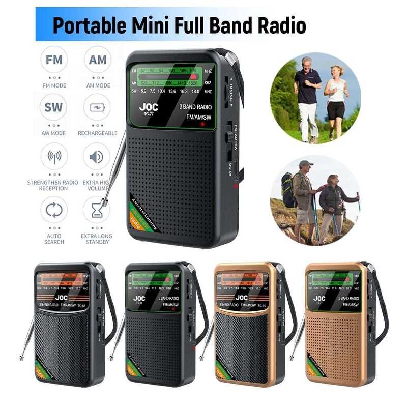 20 Portable 2 Af Mini 2 Full Band Radio FM AM SW Built-In Speaker Pointer Pocket Type-C | Shopee ...