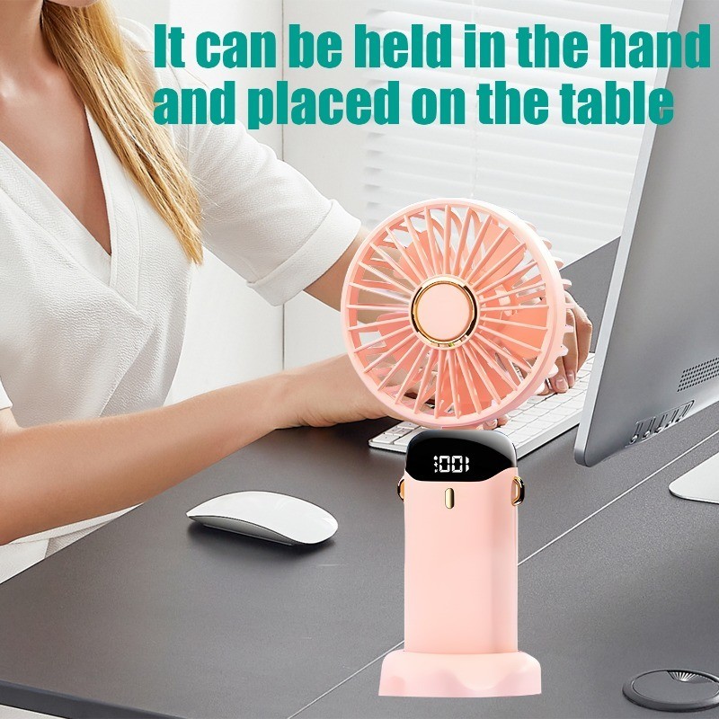 Handheld Small Fans - Summer Cooling Device - With Digital Display ...