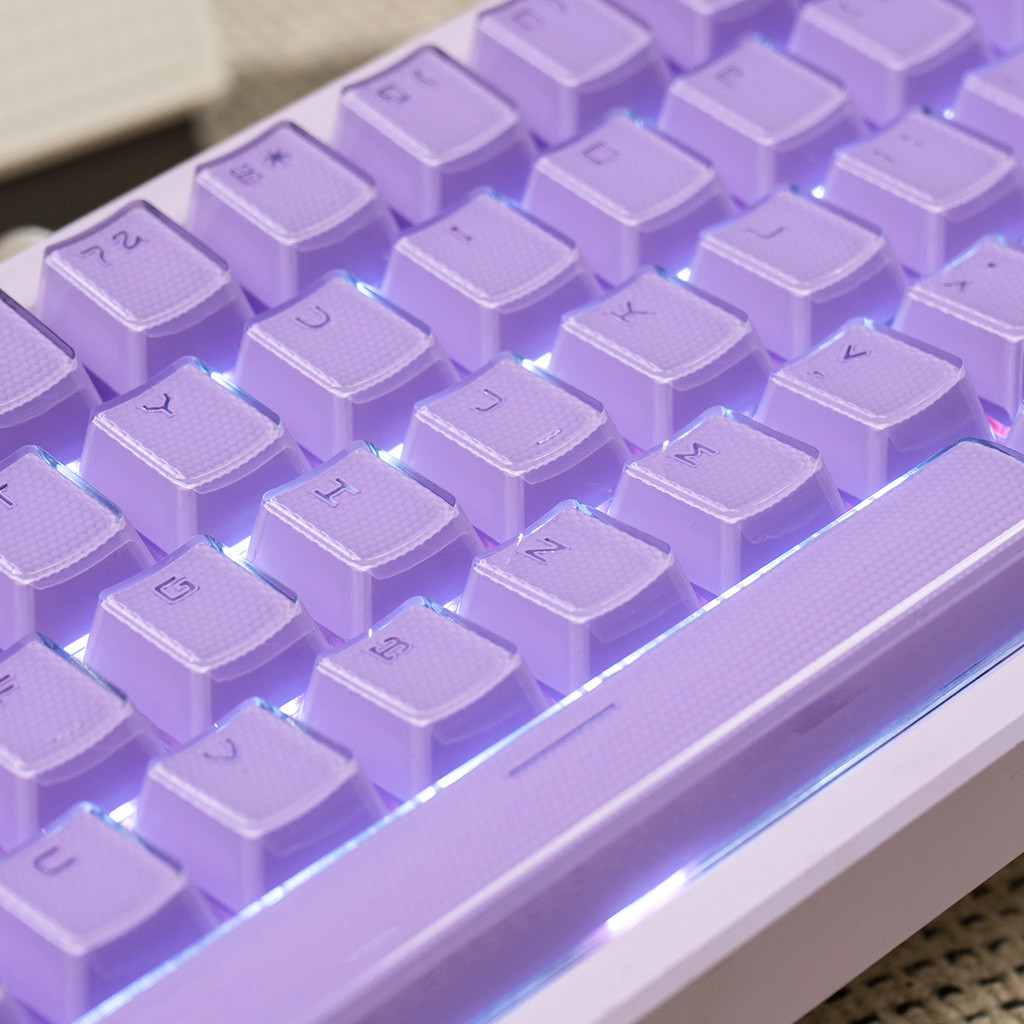 Crystal Jelly Keycaps OEM profile 134 Keys ABS Double shot Font Light ...