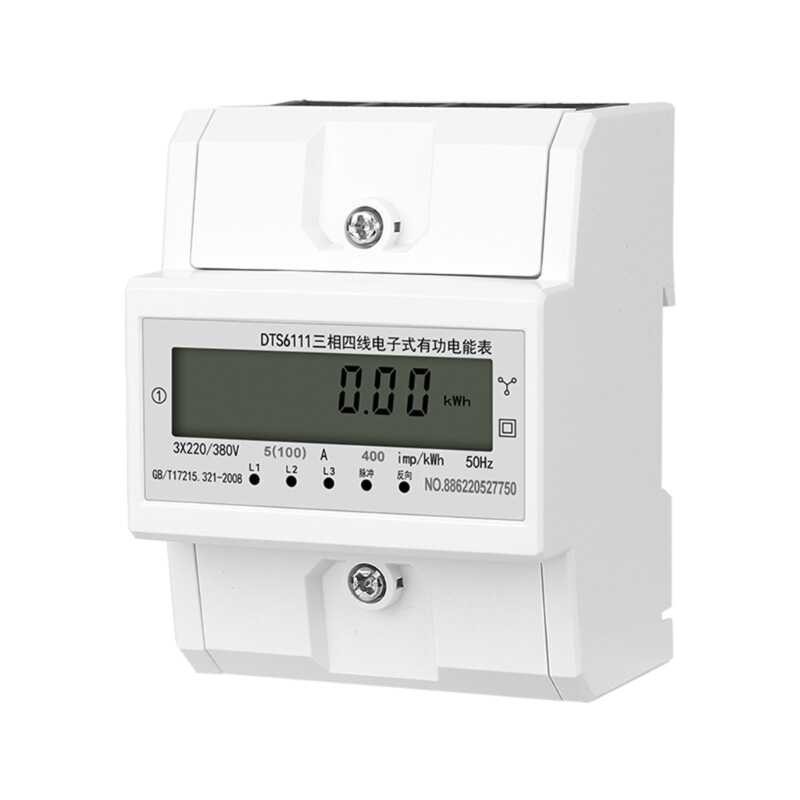 Electricity 3 Phase 4 Wire Energy DIN Rail Intermediate Meter For Power ...