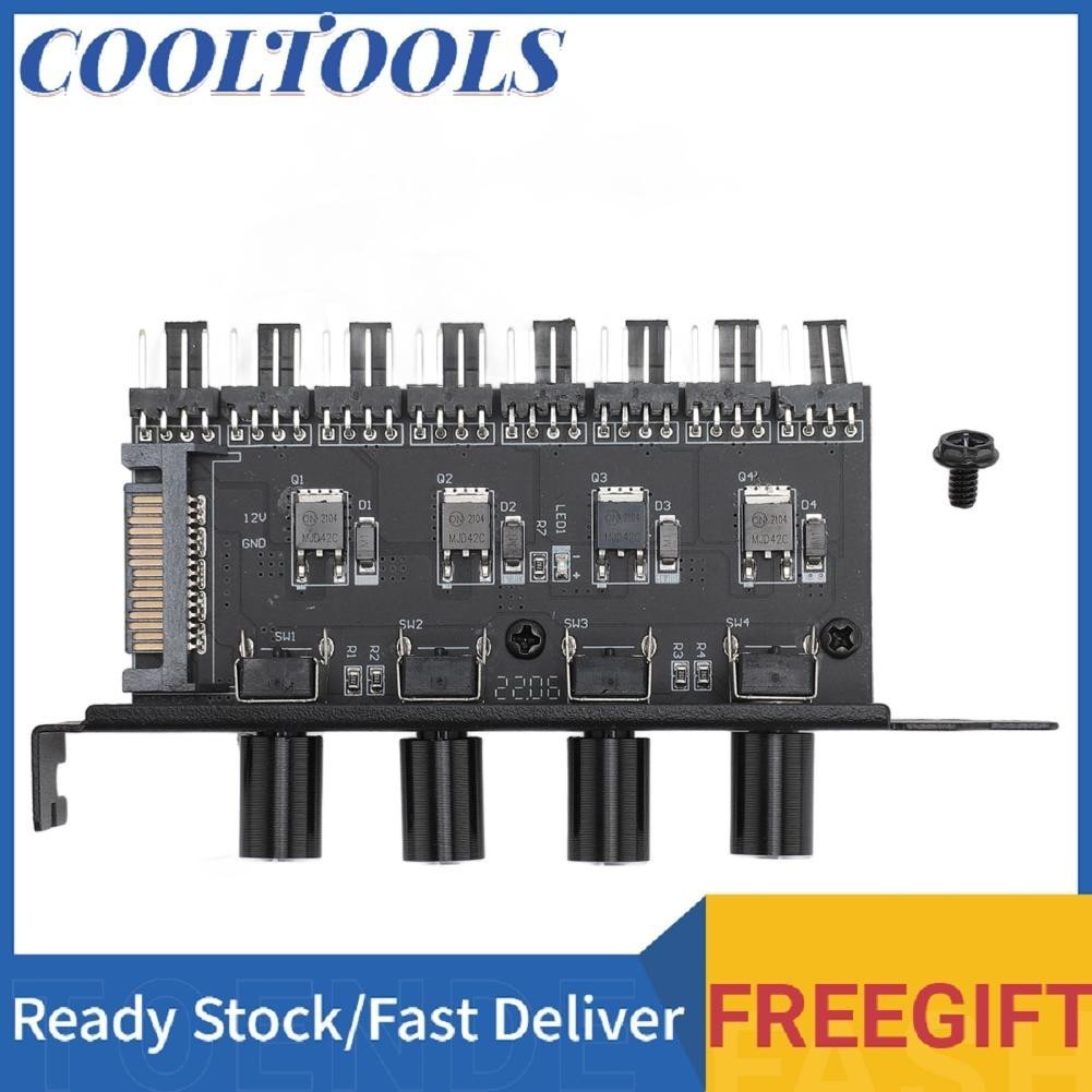 Cooltools PC Cooling Fan Speed Controller 12V 4PIN 3PIN 4 Knob Power ...
