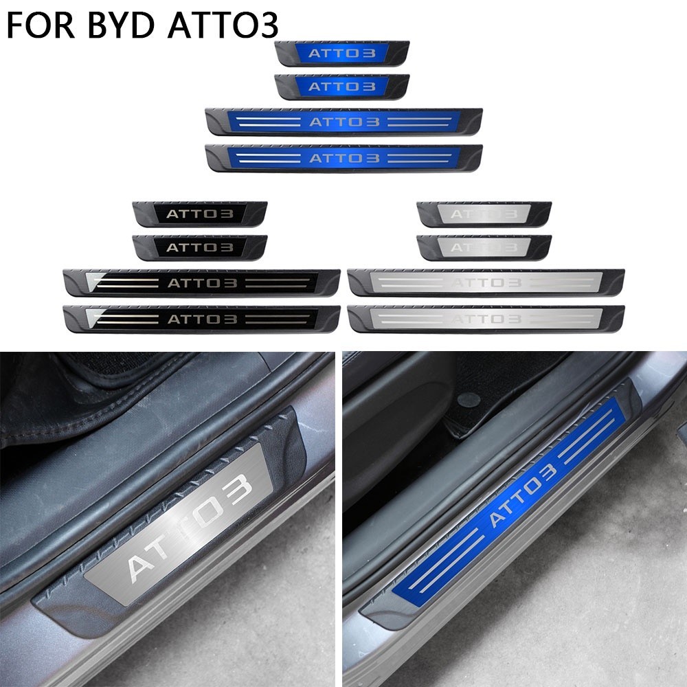 Stainless Steel Door Sill Scuff Plate Welcome Pedal for BYD ATTO 3 ...