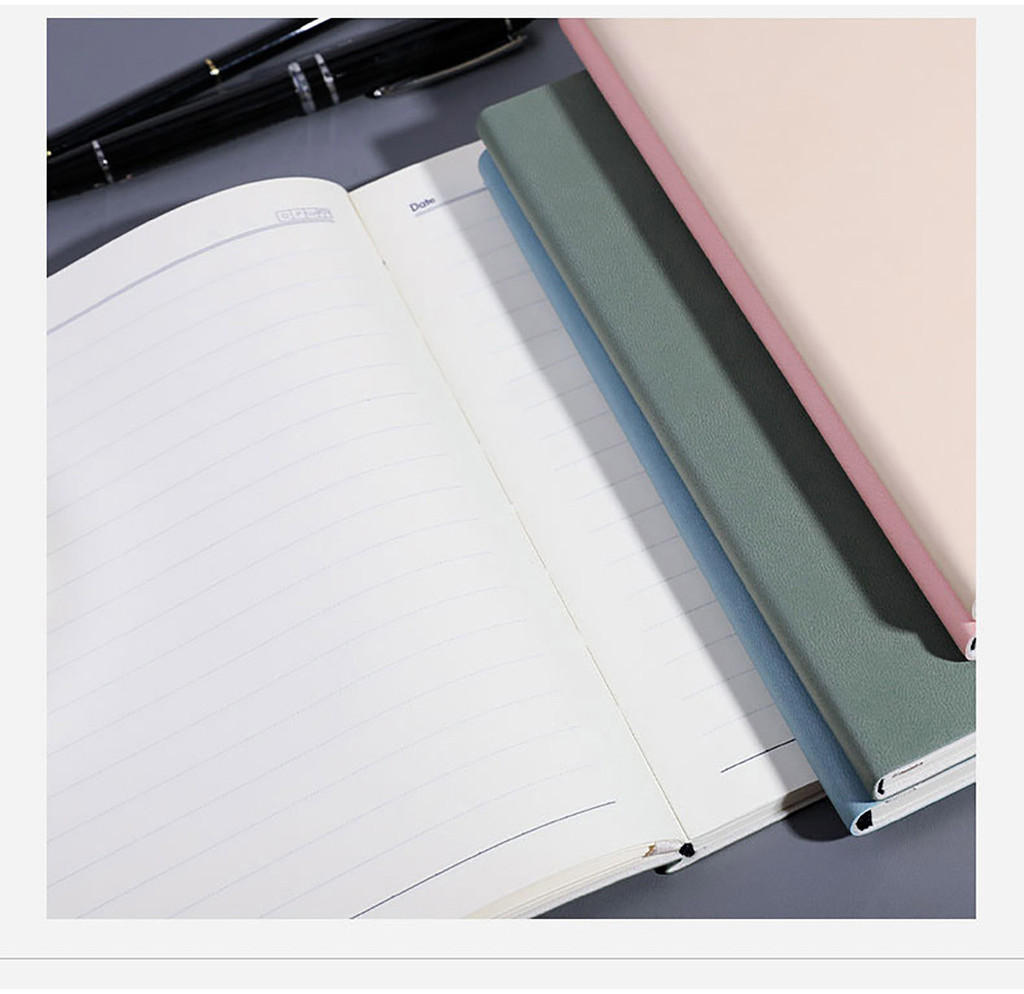 A5 80 Sheets Solid Color Notebook Simple Style Horizontal Line Notepad ...