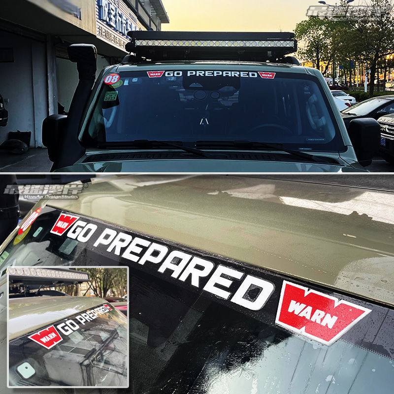 Warn Off-road Modified Car Sticker W Winch Logo Front Glass Sticker ...