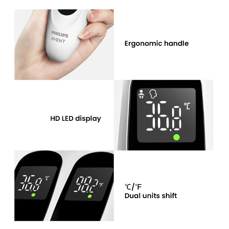 Philips Avent 2-IN-1 Infrared Thermometer Forehead & Ear Temperature ...