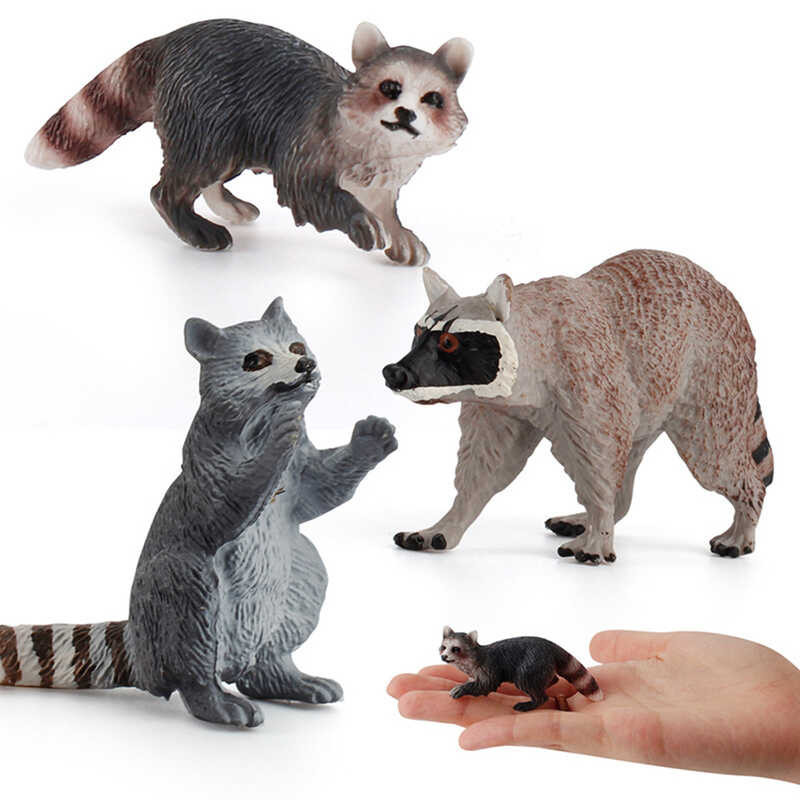 4Ac Kids Children Toys Gifts Raccoon Figurines Animals Action Figure ...