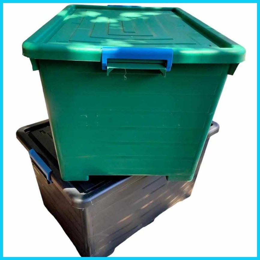 ☑ STORAGE BOX 160L , 90L , 65L HEAVY DUTY with wheels AND CLIP (MAXIMUM ...