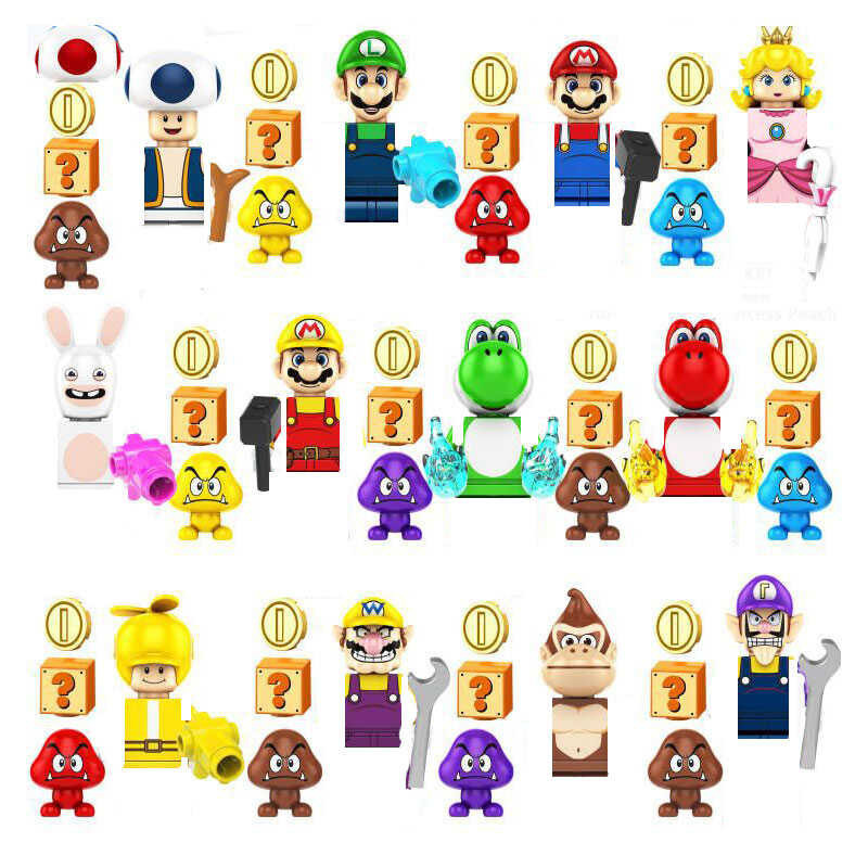 Kf6186 Super Mary Series Set Mario Bros Luigi Yoshi Princess Peach ...