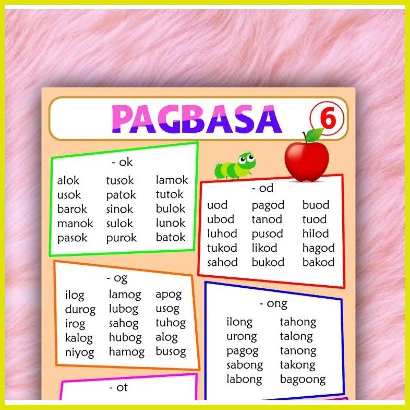 ☸ ♨ Laminated A4 size Pagbasa Chart, katinig, patinig, abakada, panimulang pagbasa | Shopee ...