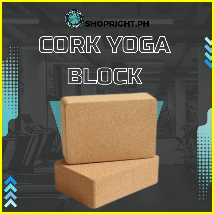 Block Cork Wood Yoga Brick Soft High Density Yoga Block | Shopee ...