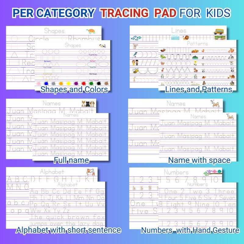 Customized Dotted Tracing Pads For Beginner Kids Per Pad - Kinder And ...