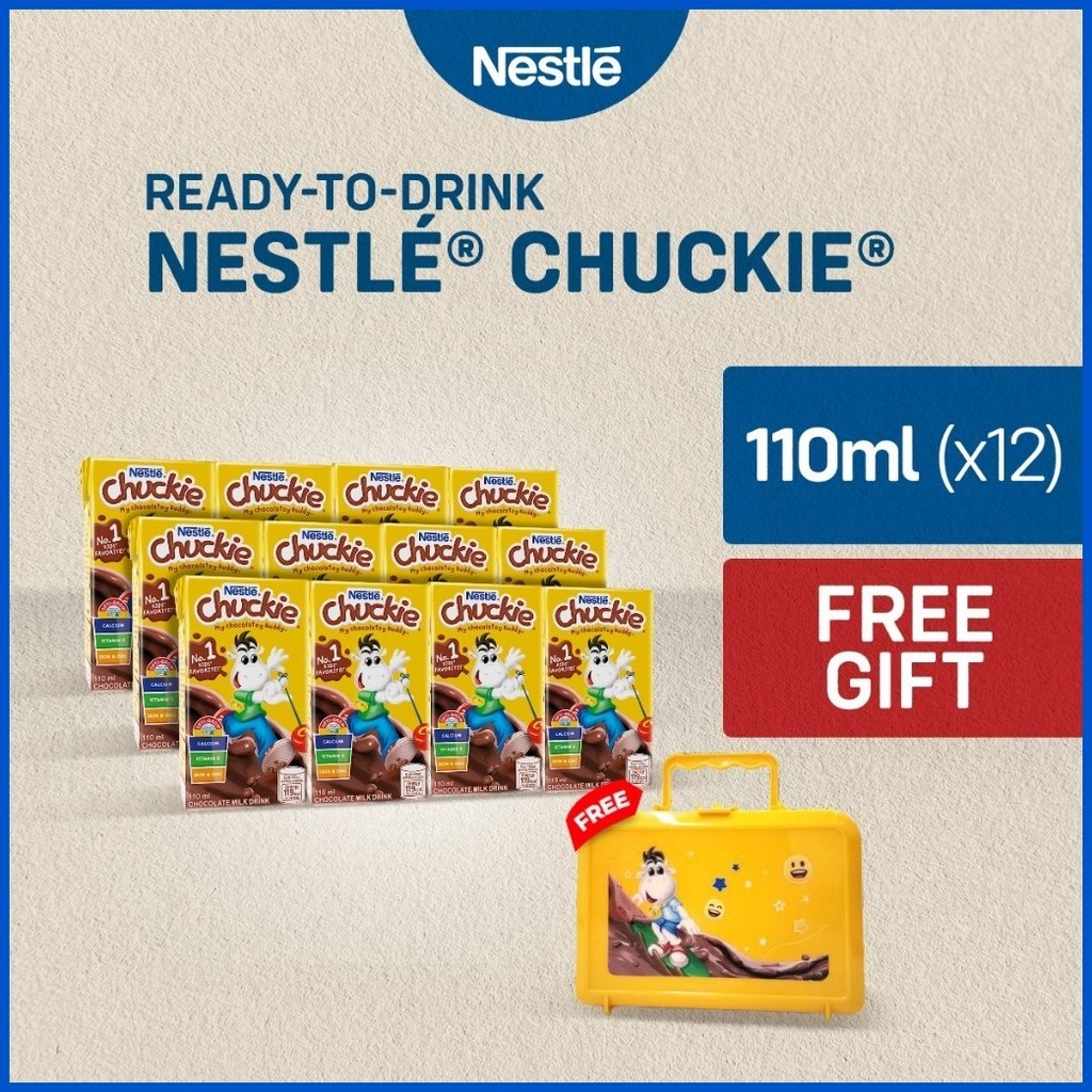 ♨ ۞ Chuckie Chocolate Flavoured Milk 110ml - Pack of 12 with FREE ...