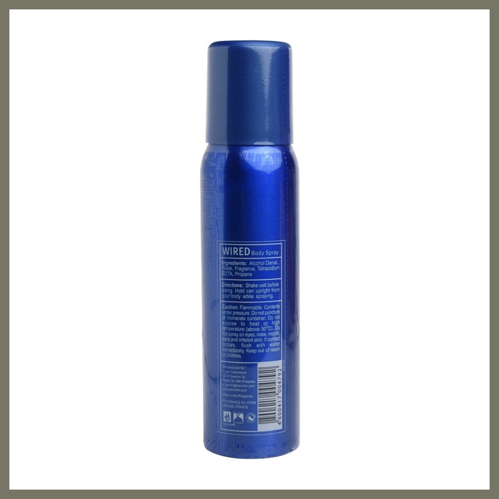 § ⭐ ☇ BENCH Body Spray Wired for Men 75G | Shopee Philippines