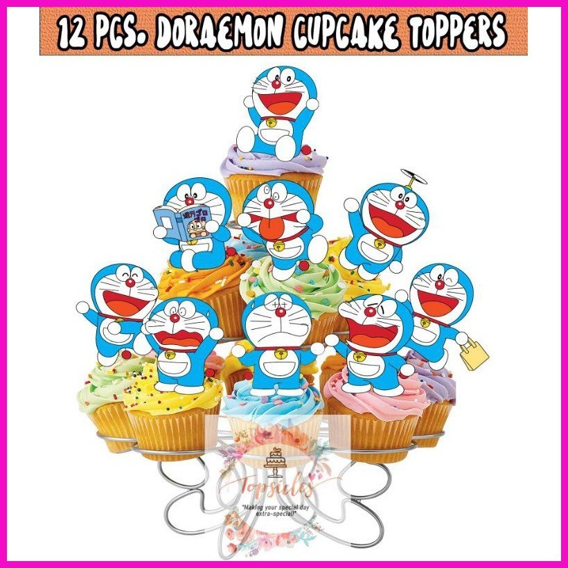 ⭐ ∇ 12 pcs. Doraemon Cupcake Toppers (READY STOCK) | Shopee Philippines