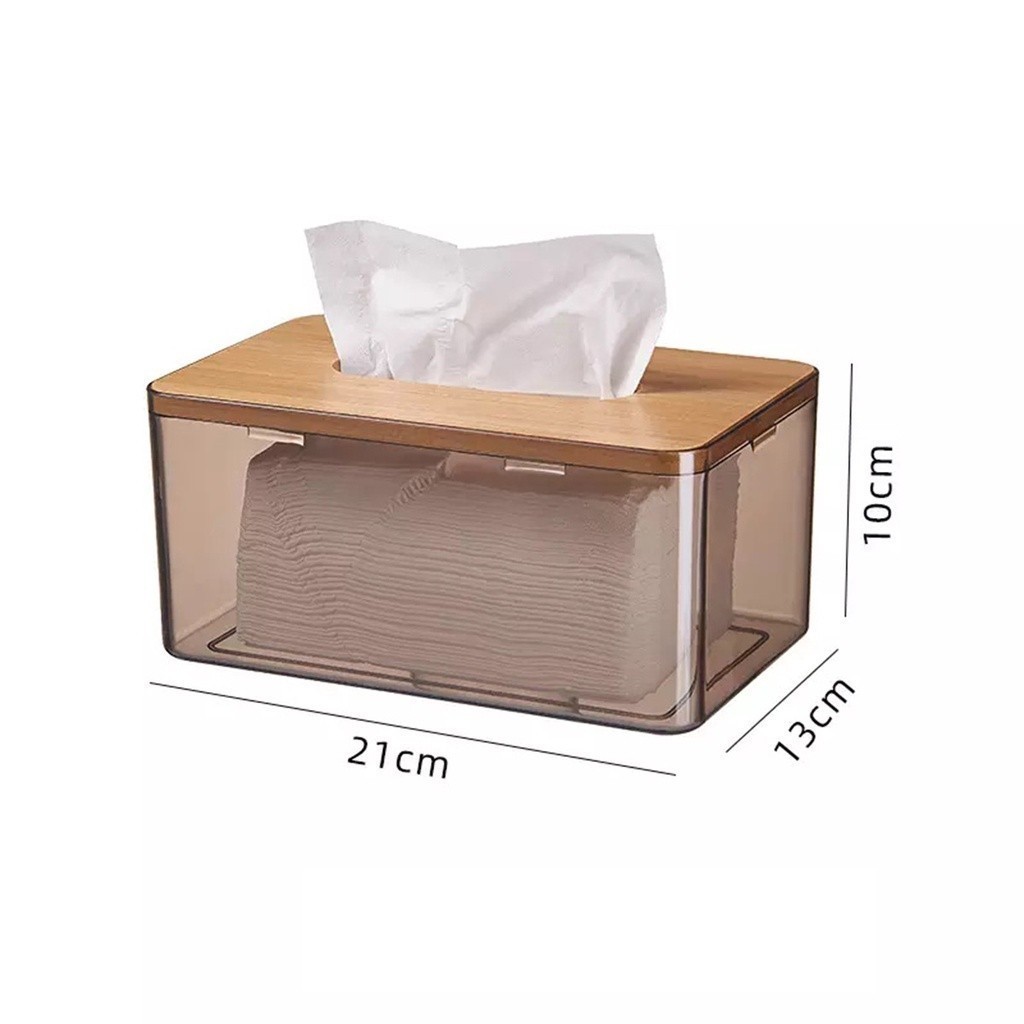 Aesthetic Tissue Holder Box Wooden with Cover Table Dispenser Round ...
