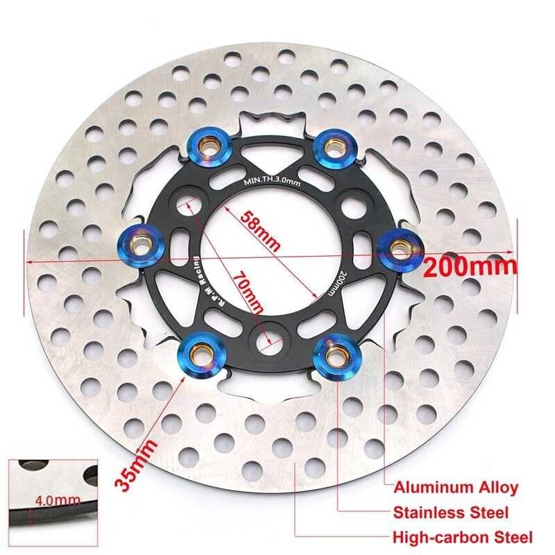 Disc 200Mm RPM Brake 3 Hole 57Mm 70Mm Motorcycle Floating Disk Rotor ...
