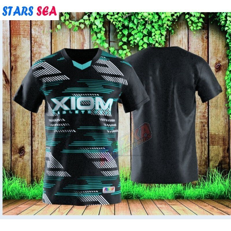 Xiom Knitted Table Tennis Jersey Casual Jersey Outdoor Loose Short Sleeve T-shirt | Shopee ...