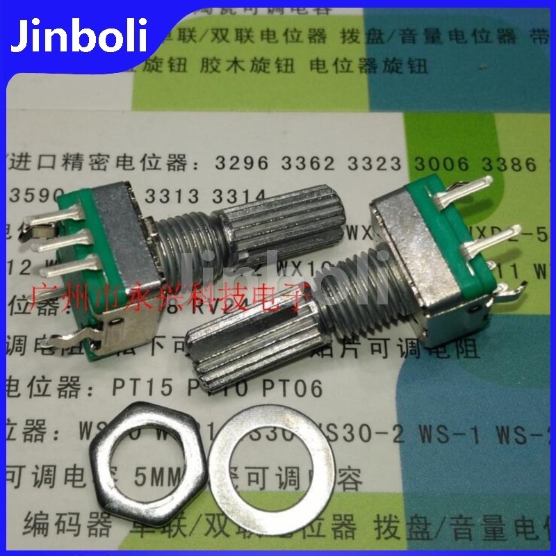 3pcs 360 Degree Rotary Encoder Ec11 Type 5 Pin Flower Shaft Length 20mm