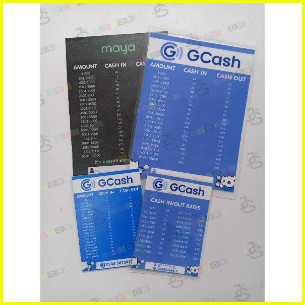 Gcash & Maya Cash In & Out Rates: Laminated or On Board | Shopee ...