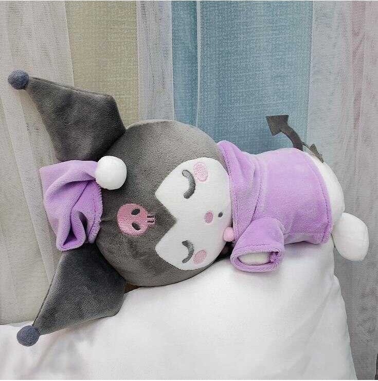 20Cm Sleeping In Prone Position Aking Melody Kuromi Doll Anime Nightcap ...