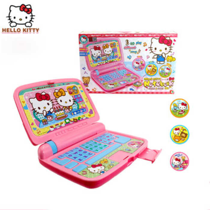 Hello Sanrio Kitty Emulation Laptop Computer Baby Mobile Phone Pretend ...
