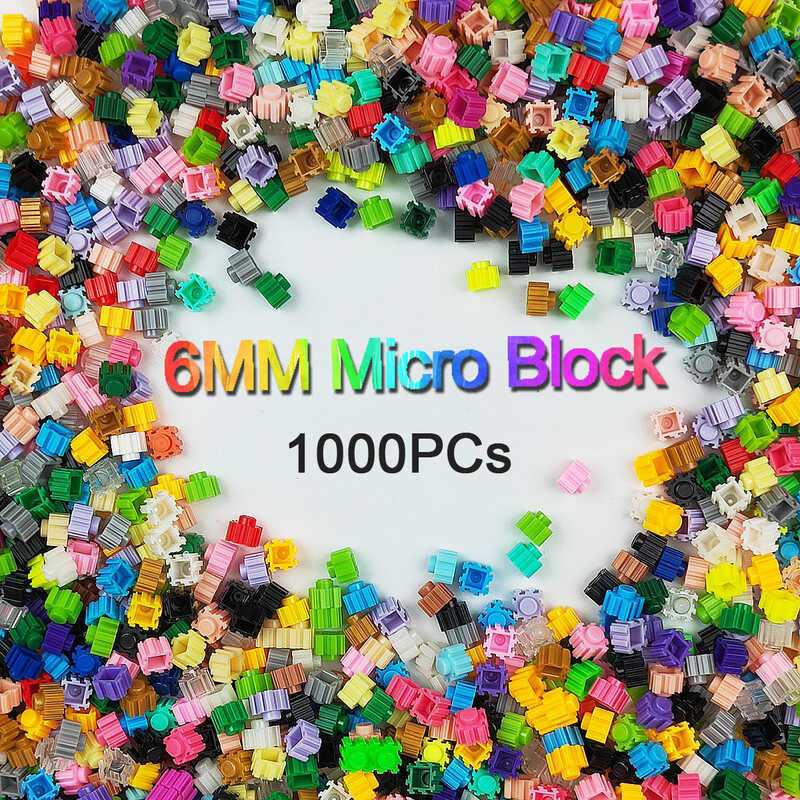 1000Pcs 6*6Mm Pixel Art Puzzle Micro Diamond Building Blocks DIY 3D ...
